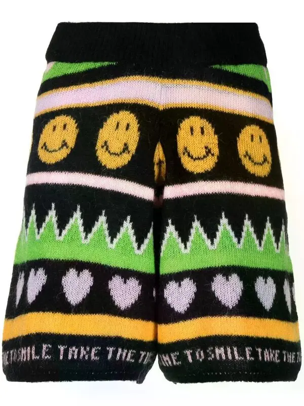 Joshua Sanders Graphic-print Knitted Shorts - Black
