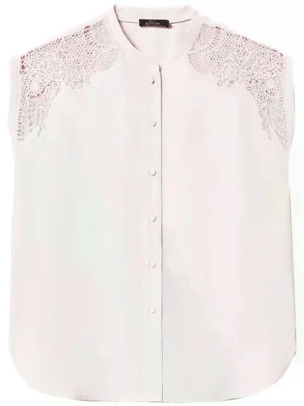 TWINSET Embroidered Twill Shirt - Pink