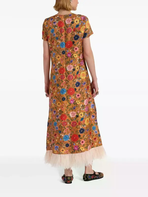 La DoubleJ Floral Print Maxi Swing Dress