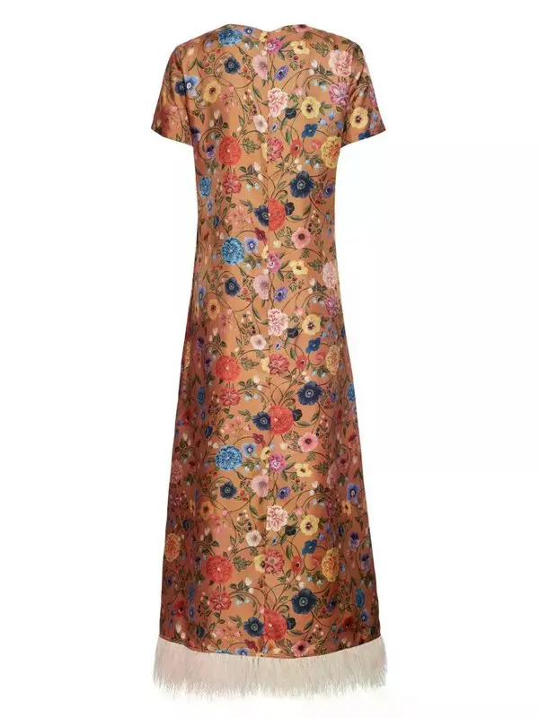 La DoubleJ Floral Print Maxi Swing Dress