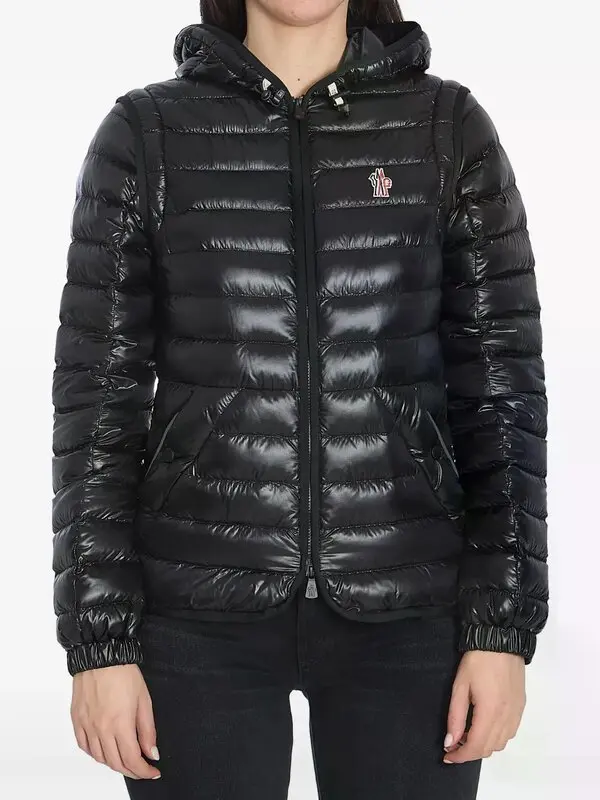 Moncler Quilted Hooded Jacket - Black