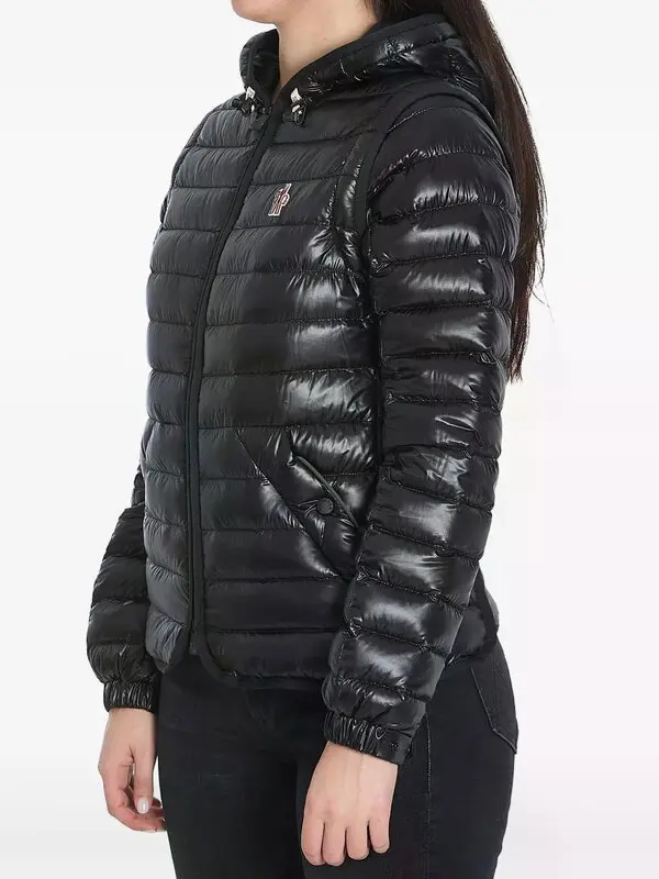 Moncler Quilted Hooded Jacket - Black