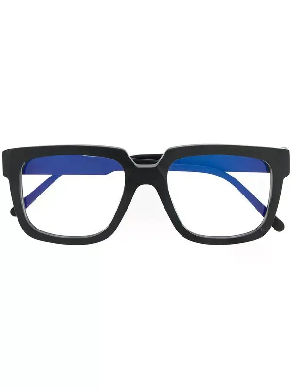 KUBORAUM Two-tone Square Frame Glasses - Black