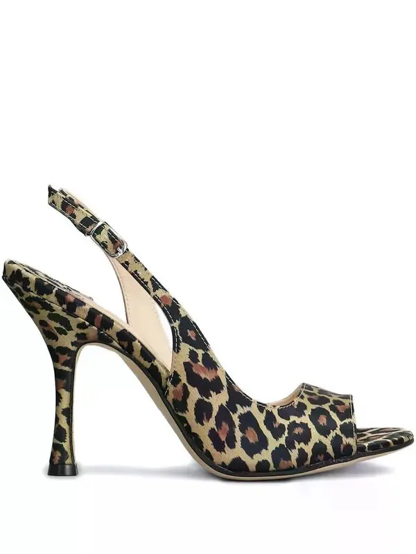 ANNA F. 100mm Leopard-print Sandals