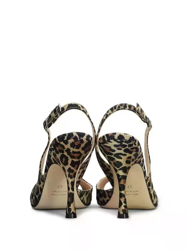 ANNA F. 100mm Leopard-print Sandals