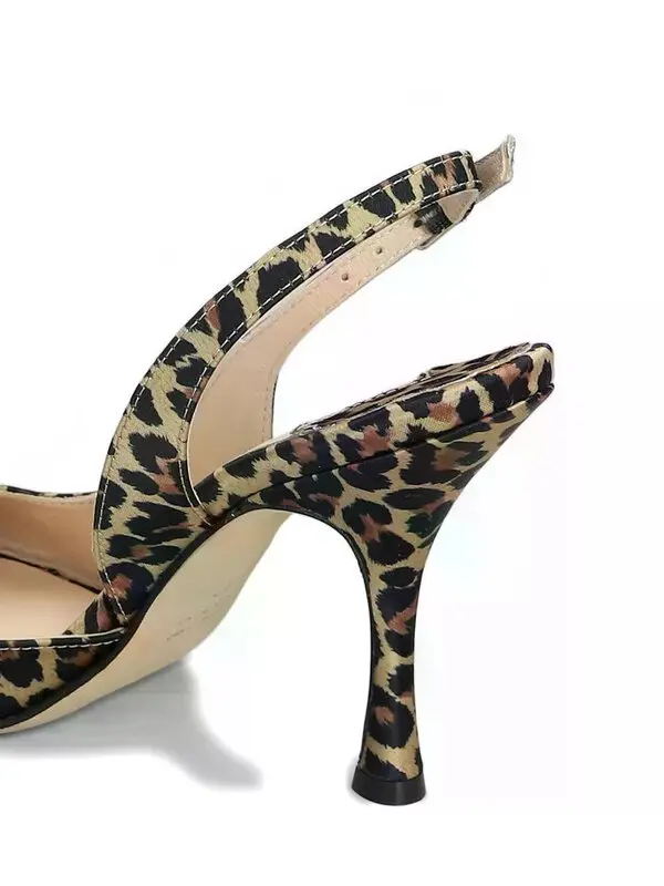 ANNA F. 100mm Leopard-print Sandals