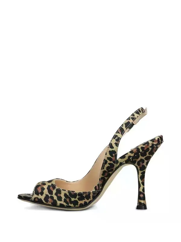 ANNA F. 100mm Leopard-print Sandals