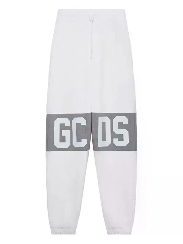 Gcds Logo-print Cotton Sweatpants - White