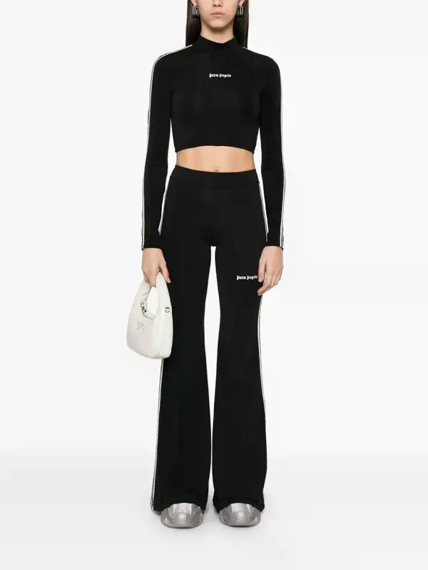 Palm Angels Logo-embroidered Trousers - Black