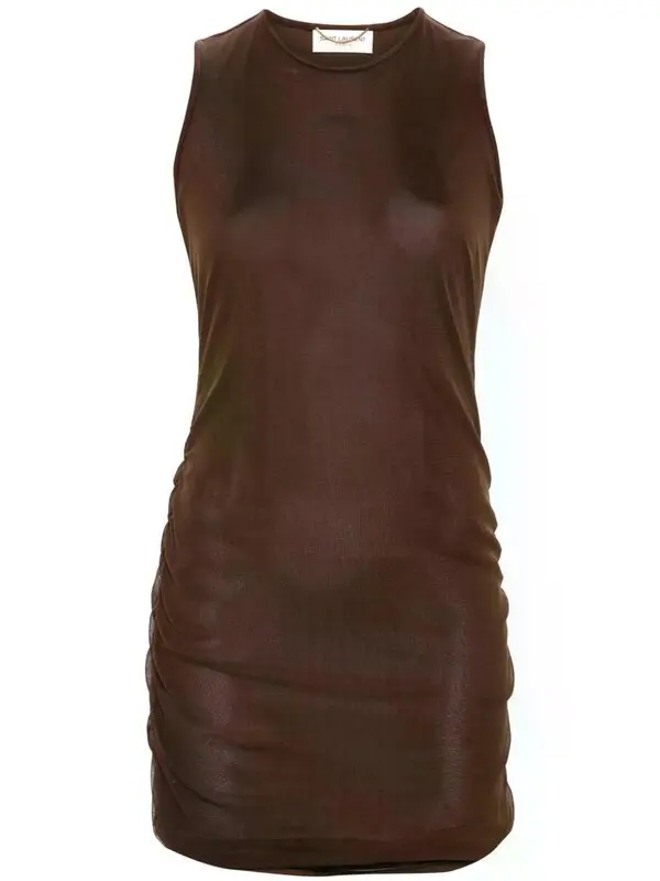 Saint Laurent Sleeveless Tulle Minidress