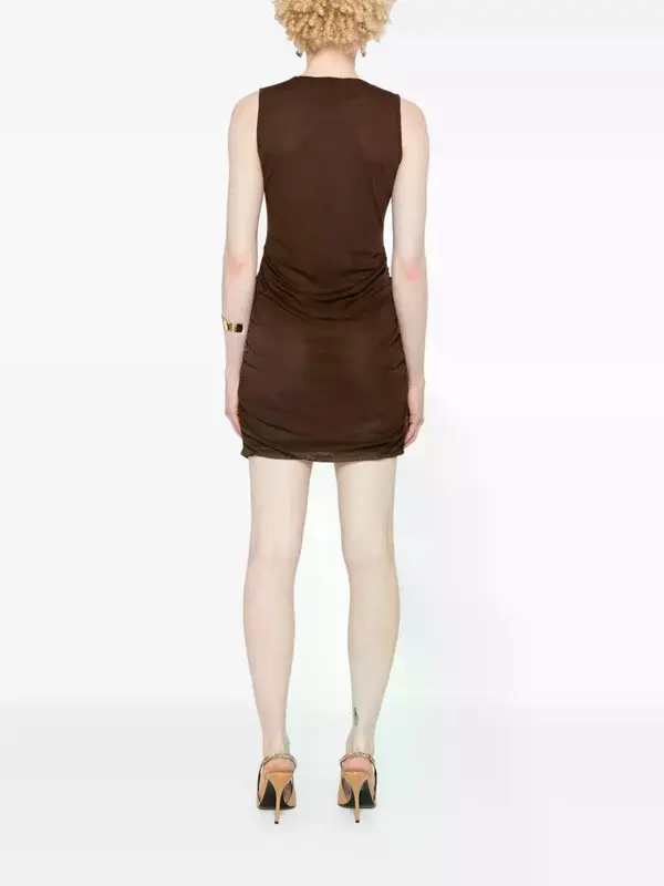 Saint Laurent Sleeveless Tulle Minidress