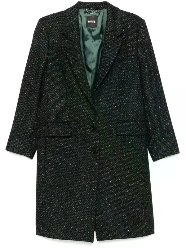 BOSS Patterned Jacquard Mid-length Coat
