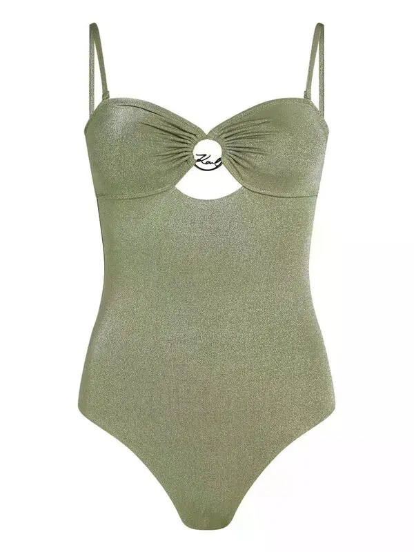 Karl Lagerfeld Ring Embellished One-piece - Green