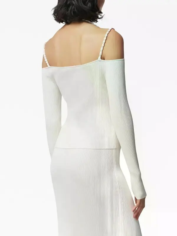 Altuzarra Odin Cut-out Ribbed-knit Sweater - White