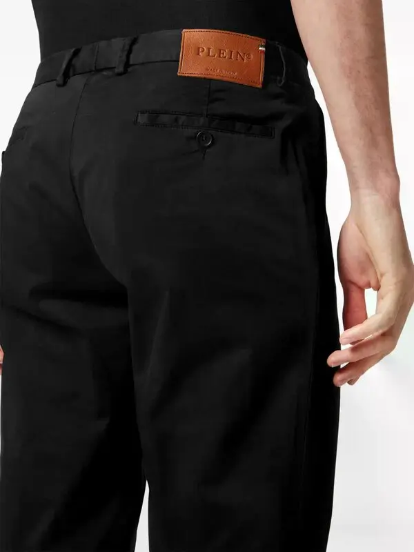 Philipp Plein Logo-patch Cotton-blend Chinos
