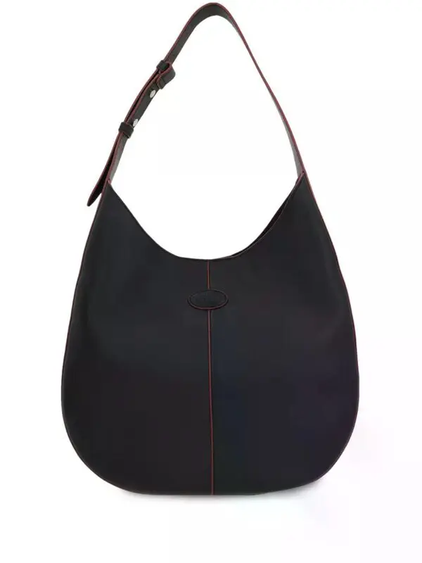 TOD'S Di Hobo Leather Bag - Black