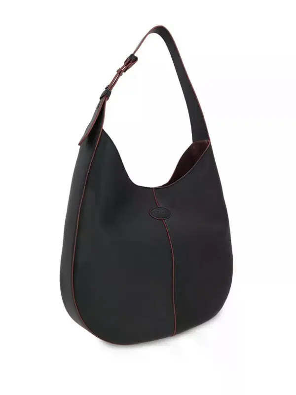 TOD'S Di Hobo Leather Bag - Black