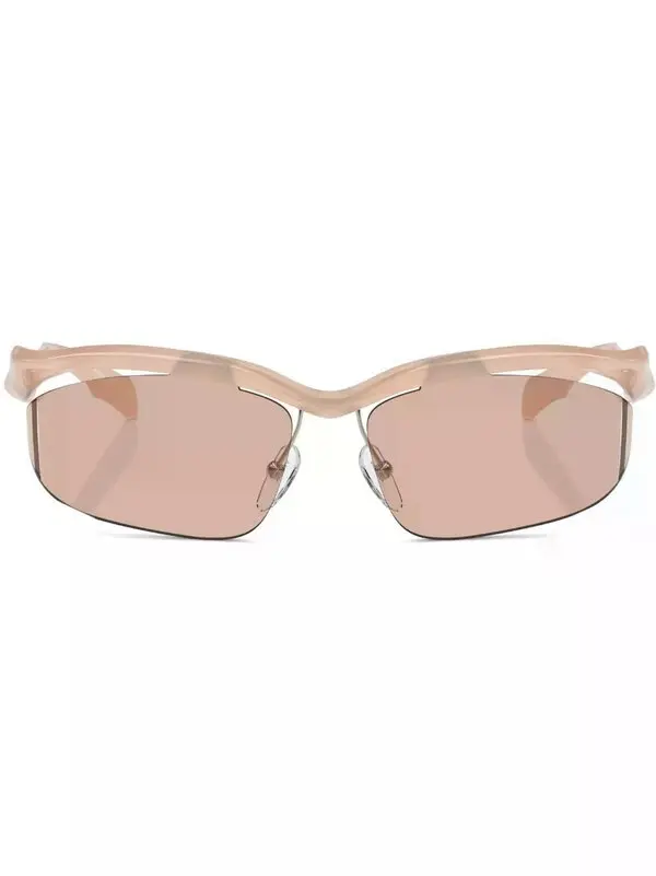 Prada Geometric Frame Sunglasses - Neutrals