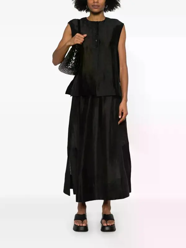 Mark Kenly Domino Tan Cocoon Blouse