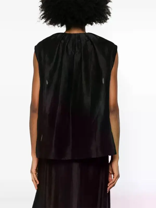 Mark Kenly Domino Tan Cocoon Blouse