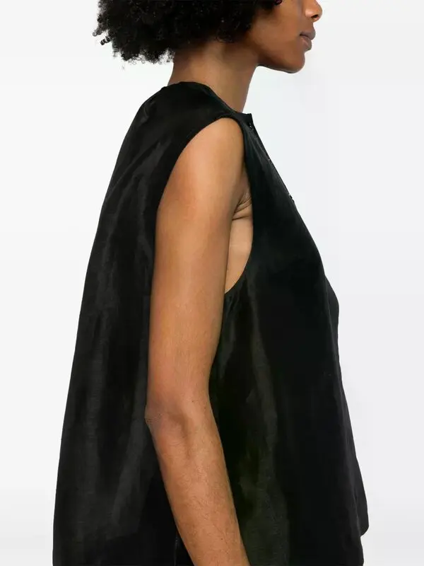 Mark Kenly Domino Tan Cocoon Blouse