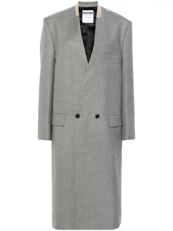 Moschino Virgin Wool Double-breasted Coat