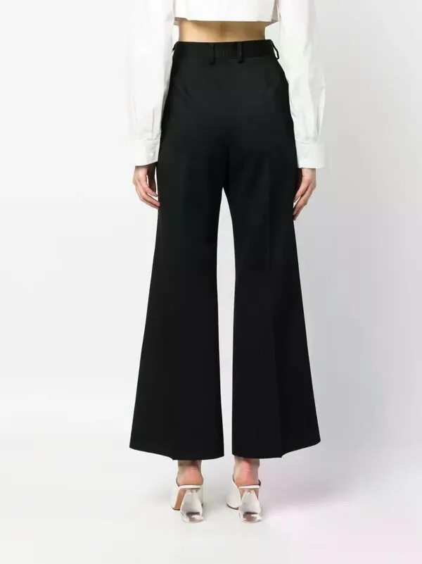 LANVIN Flared Cropped Wool Trousers