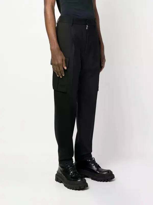 Dsquared2 Virgin Wool Blend Drop-crotch Cargo Trousers