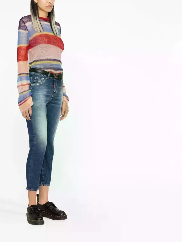 Dsquared2 Cropped Distressed Jeans