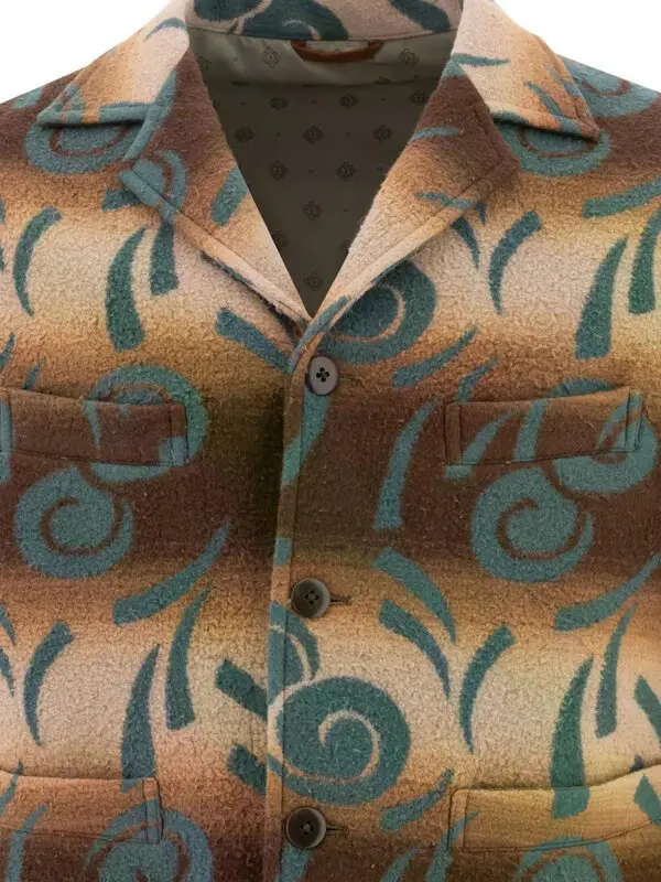 Kapital Abstract Pattern Printed Jacket - Brown
