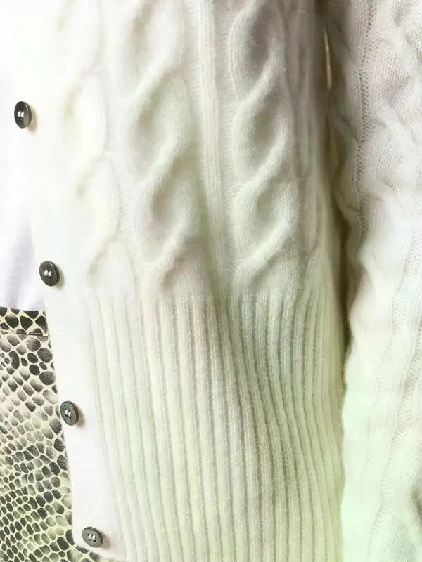 N.peal Cable Knit Cashmere Cardigan