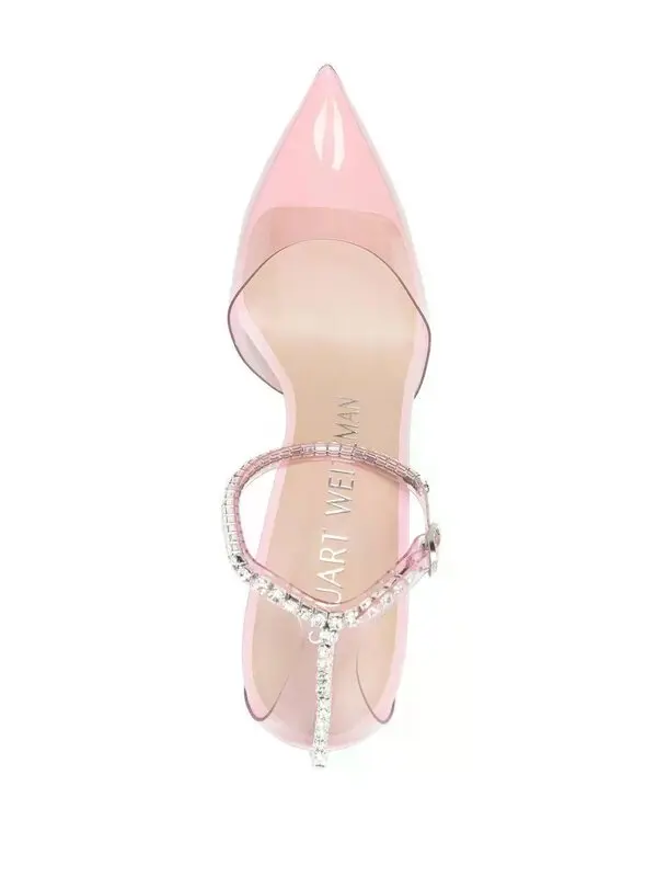 STUART WEITZMAN Crystal-embellished Pointed Pumps