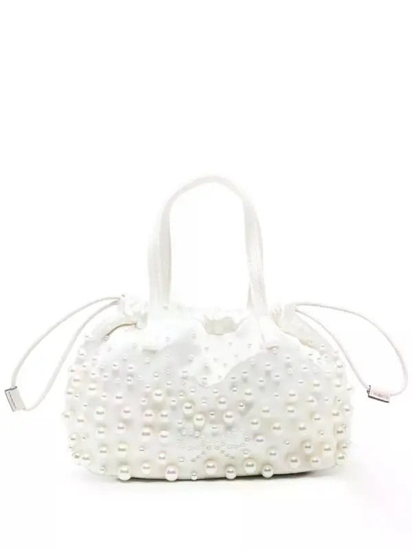 ANYA HINDMARCH Pearls-embellished Bucket Bag - Neutrals