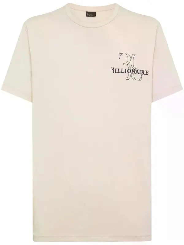 BILLIONAIRE Logo-embroidered Cotton T-shirt