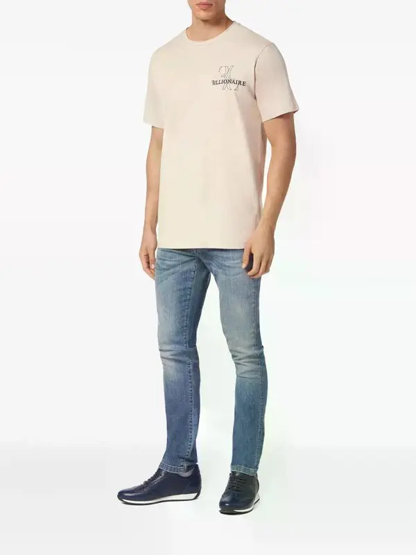 BILLIONAIRE Logo-embroidered Cotton T-shirt