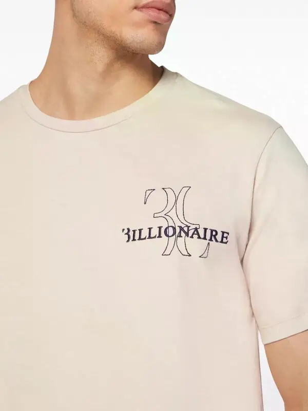 BILLIONAIRE Logo-embroidered Cotton T-shirt