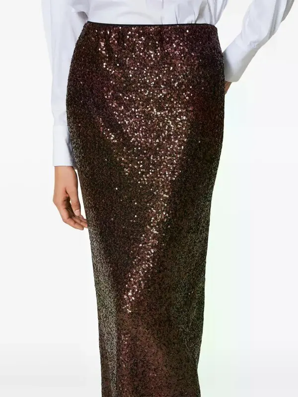 TWINSET Sequin-embellished Maxi Skirt - Brown