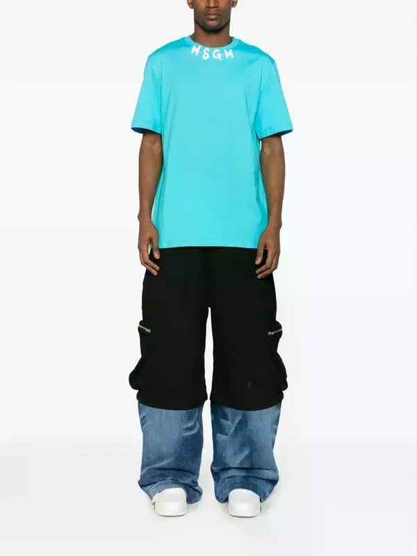 MSGM Logo-print Cotton T-shirt