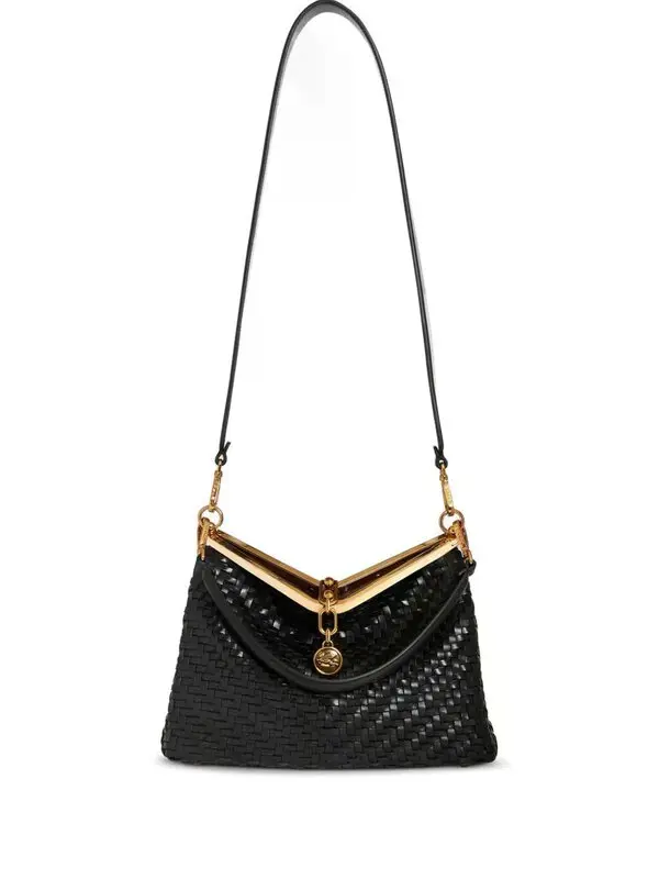 Etro Woven Shoulder Bag With Pegaso Motif