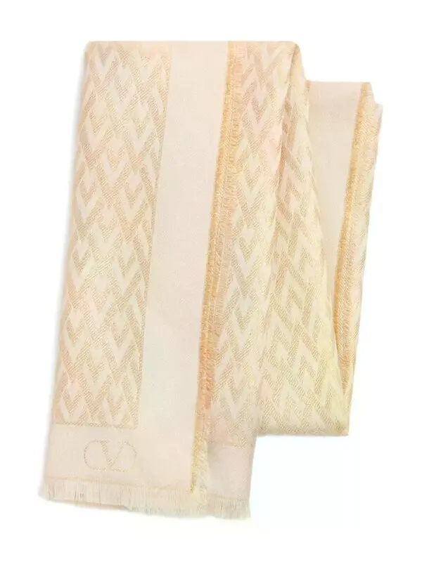 Valentino Garavani Toute La V Silk Stole - Neutrals