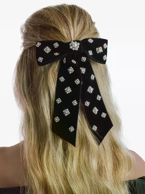 JENNIFER BEHR Margaret Bow Barrette - Neutrals
