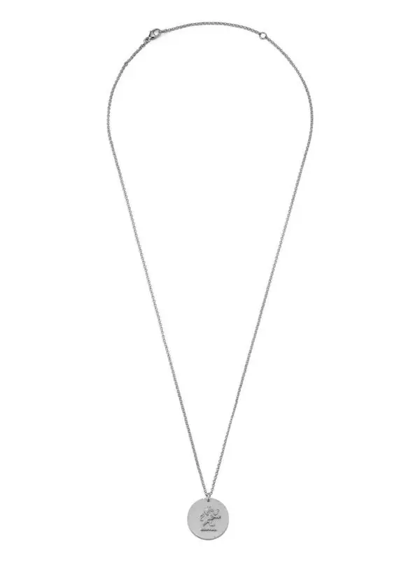 Mateo Lion Coin Pendant Necklace - Silver