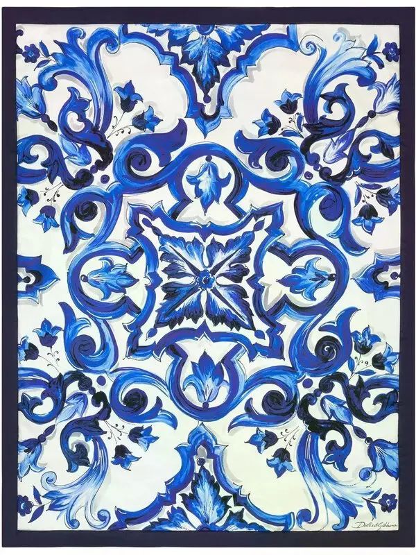 Dolce & Gabbana Mediterranean-print Silk Blanket