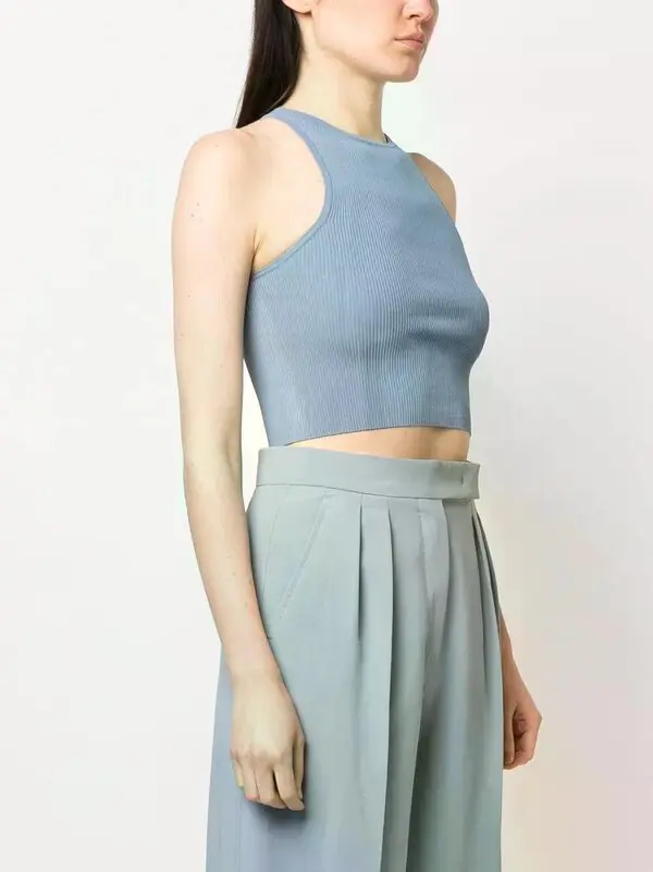 Max Mara Knitted Racerback Tank Top - Blue