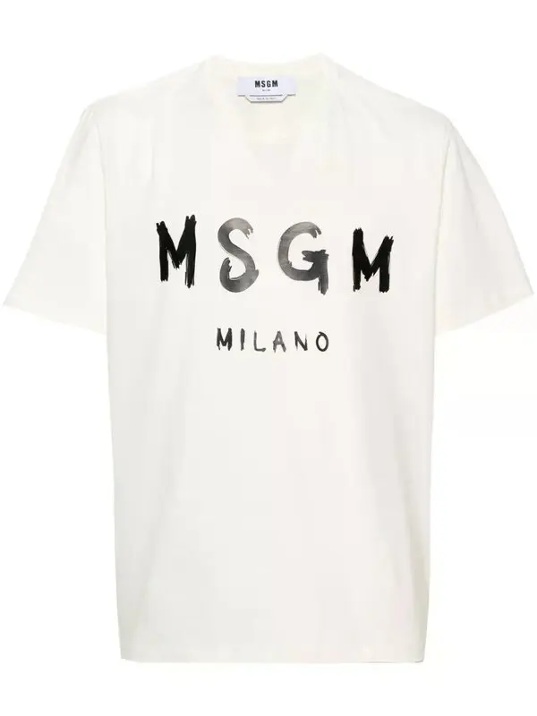 MSGM Logo-print Cotton T-shirt