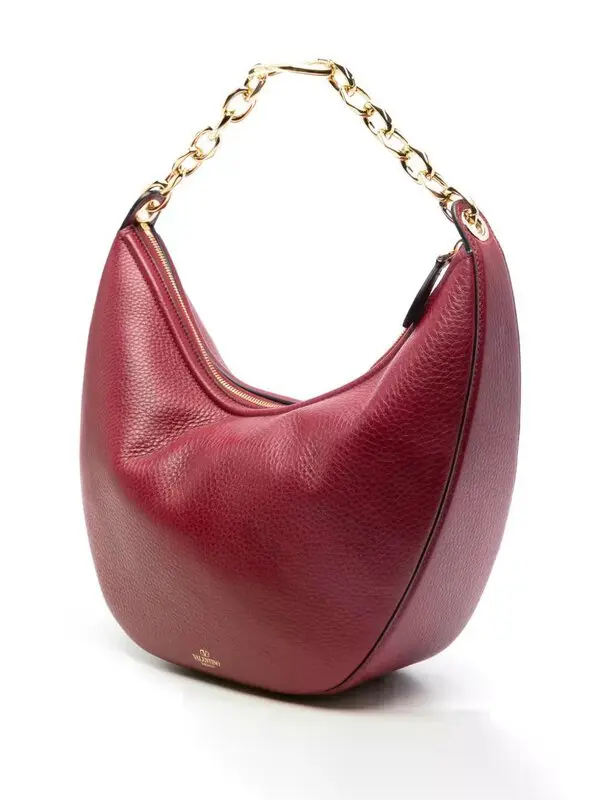 Valentino Garavani Medium Vlogo Moon Bag - Red