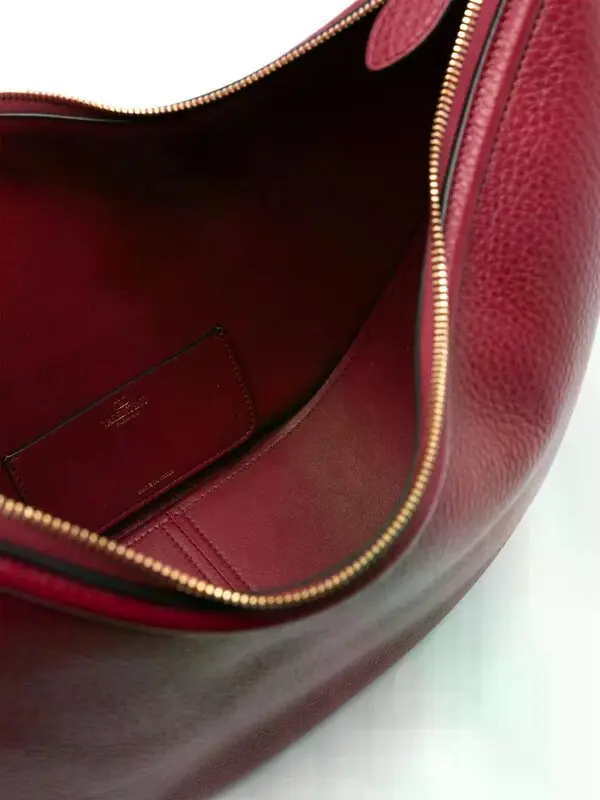 Valentino Garavani Medium Vlogo Moon Bag - Red