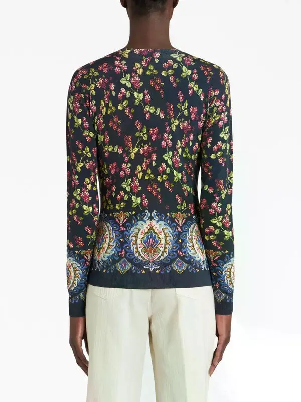 Etro Floral-print Knitted Top