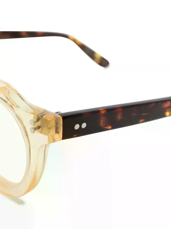 LESCA Pica Round-frame Glasses - Neutrals