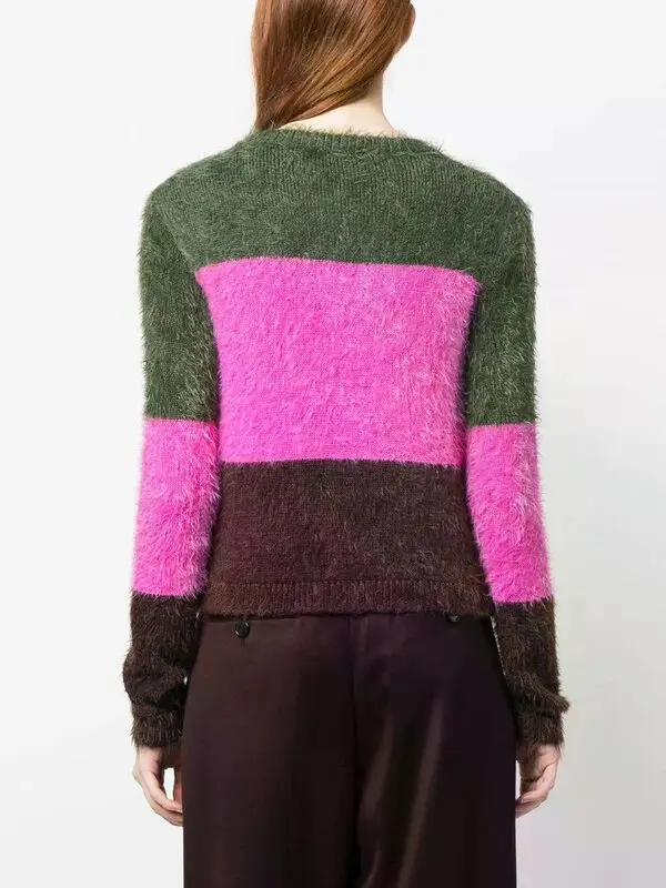 Dsquared2 Striped Brushed-effect Jumper